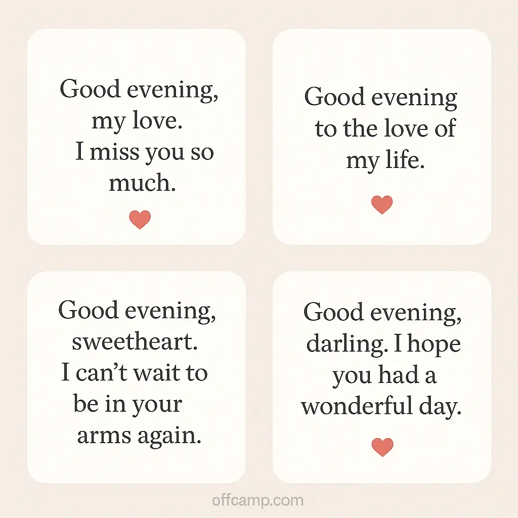 100+ Beautiful Good Evening Messages to Brighten Someone - Offcamp