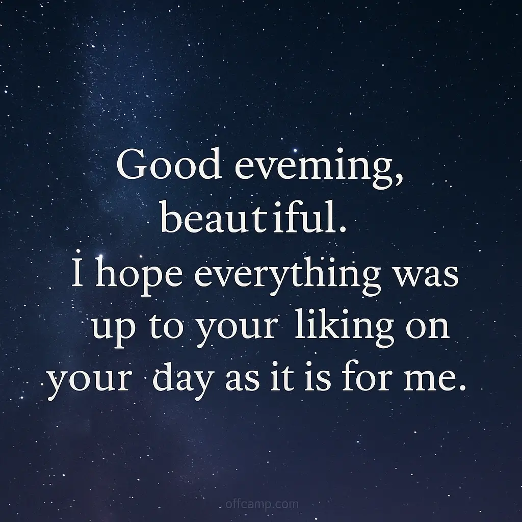 300+ Heart Touching Good Evening Message to My Love - Offcamp